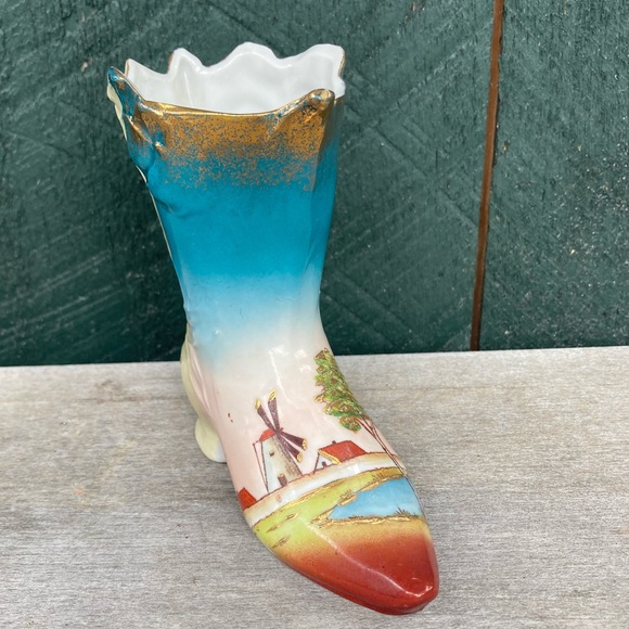 Vintage | Accents | Vintage G854 Hand Painted Ceramic Boot With ...